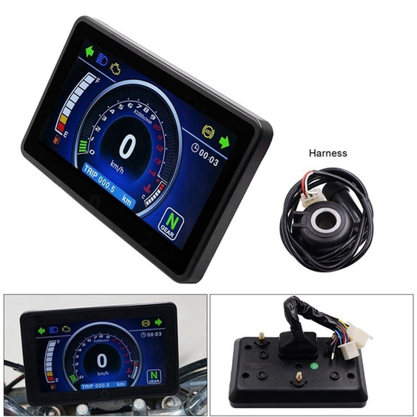 Motorcycle TFT Waterproof Multifunction Switch Tachometer Speedometer ...
