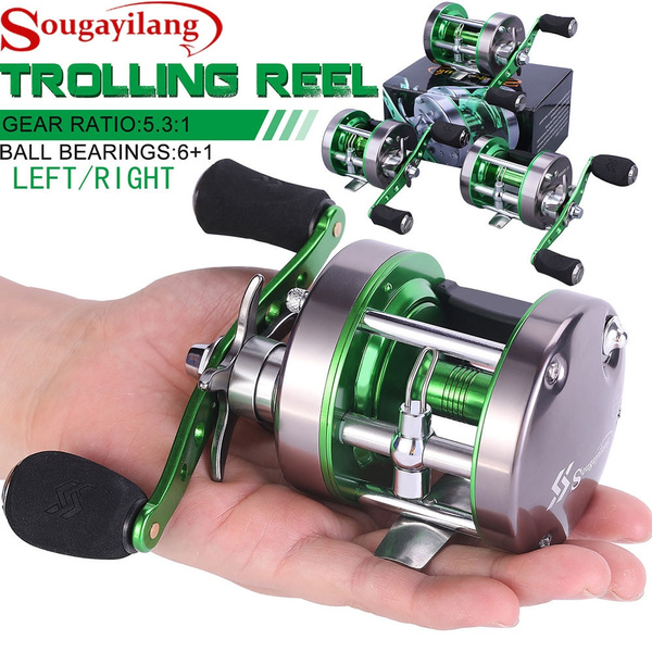 Round Baitcasting Reel Reinforced Metal Body Conventional Fishing Reel ...