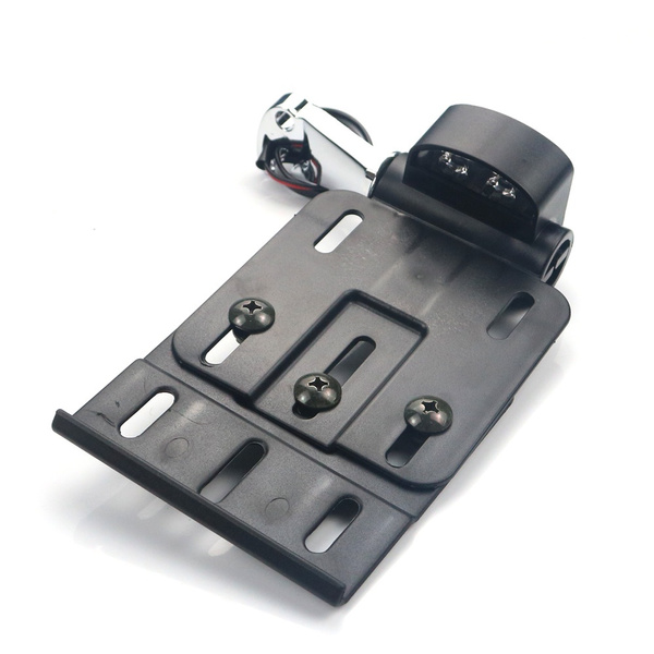1 pcs Side-Mount License Plate Frame Kit With Led Light Fit for Dyna ...
