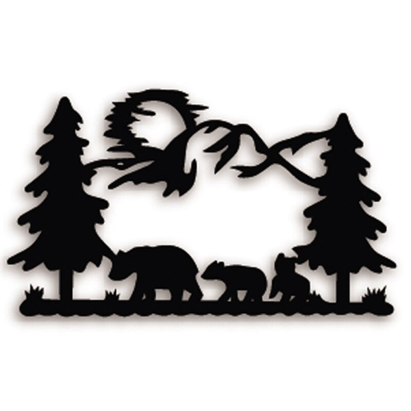 Forest Tree Bears Frame Metal Cutting Die Card Making Scrapbooking ...