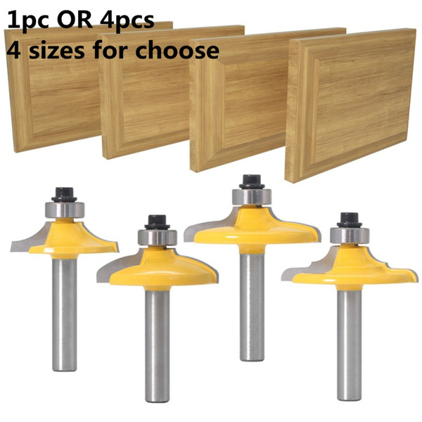 1-4PCS 8mm Shank Cabinet Door Front & Drawer Front Cutter Wood Router ...