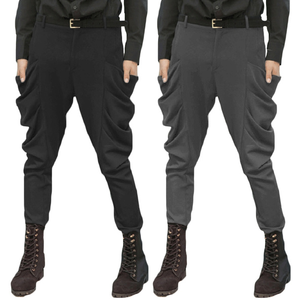 Mens Medieval Pirate Cosplay Costume Pants Renaissance Navigator ...