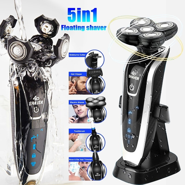 Full Set Shaver Accessories 5 In 1Floating Electric Shaver Wet/Dry USB ...