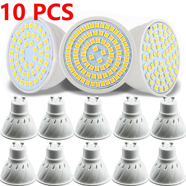 10 Pack, LED Spotlight GU10 LED Lamp Bulb 220V 48 60 80LEDs 2835 SMD ... 10 Pack, LED Spotlight GU10 LED Lamp Bulb 220V 48 60 80LEDs 2835 SMD ...