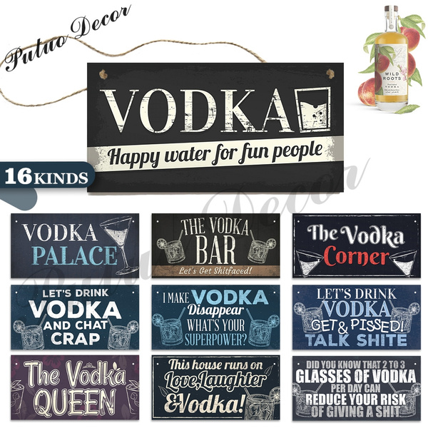 16 Kinds of Vodka Sign Wooden Hanging Plaques Signs Gift Home Man Cave ...