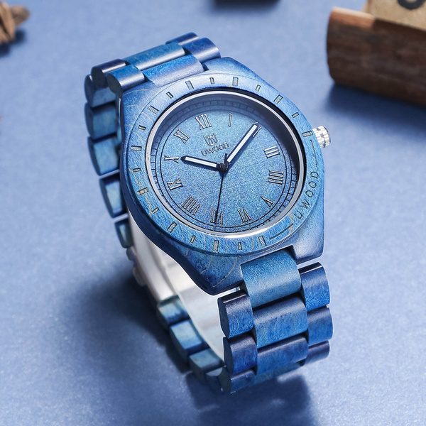 Uwood Natural Solid Wood Wristwatch for Men Fashion Mens Wooden Watch ...