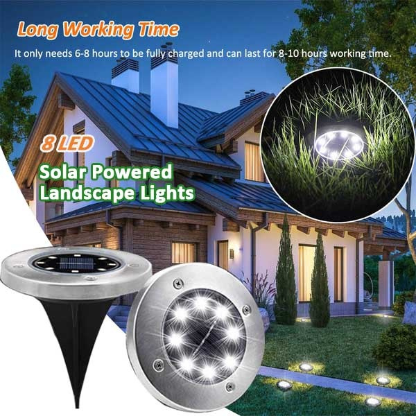 1/2/4 Packs Solar Garden Ground Lights Outdoor Diamond Stake Lights ...