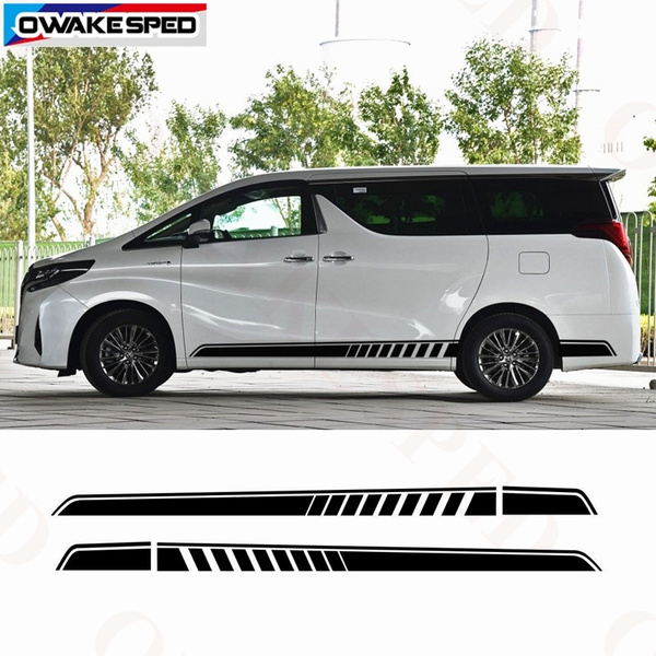 Car skirt side skirt sticker sport stripes decoration rear bumper vinyl ...