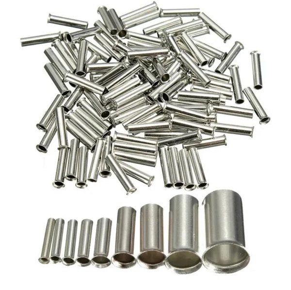 600/1200Pcs Copper Crimp Solder Sleeves Wire Connectors Uninsulated ...