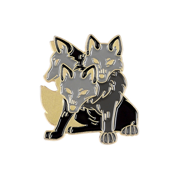 Cerberus Badge Three Head Wolf Enamel Pin Metal Brooch Pin | Wish