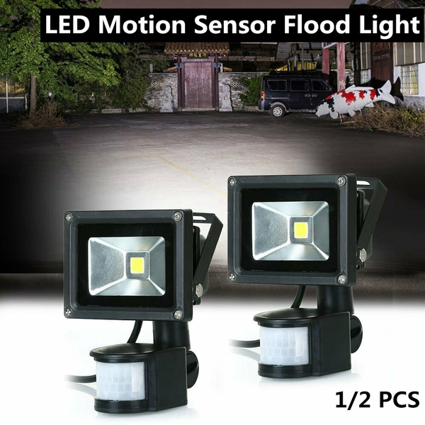 LED Motion Sensor Flood Light AC85-265V Outdoor Sensitive Security ...