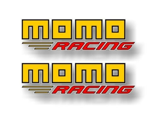 x2 MOMO Racing Vinyl Graphics Decals Horn Car Steering Wheel Stickers ...