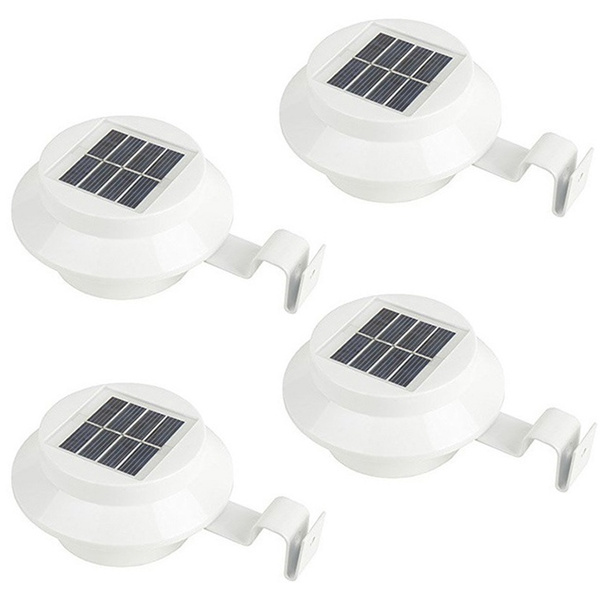 1/2/4 Pack Gutter Solar Lights Outdoor LED Gutter Lights Solar Powered ...