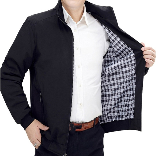 Spring Jacket Men New Autumn Casual Solid Fashion Slim Men's ...