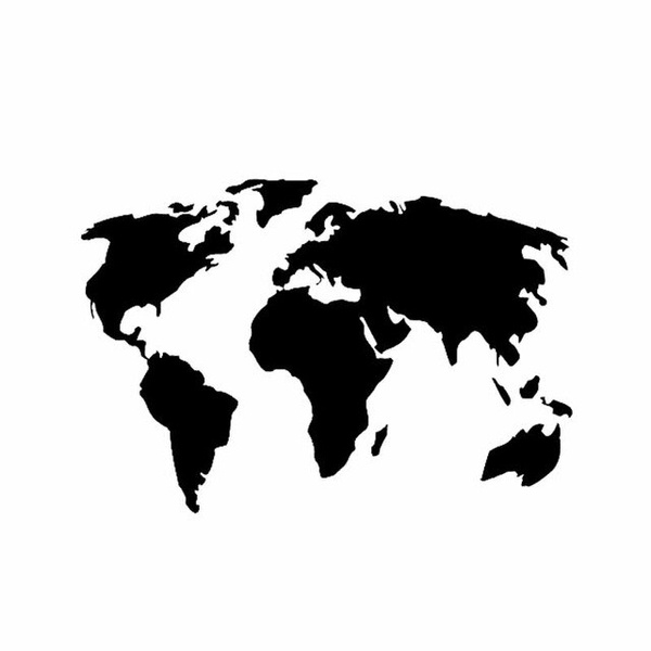 World Map Personality Fashion Decor Decal Car Sticker | Wish