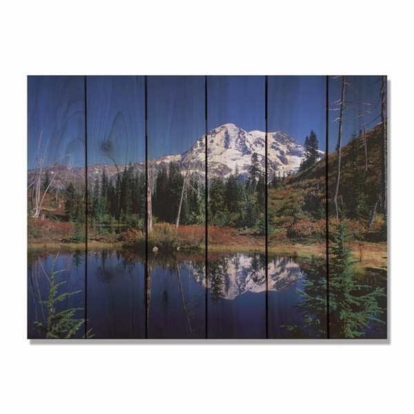 33 x 24 in. Mirror Lake Inside & Outside Cedar Wall Art | Wish
