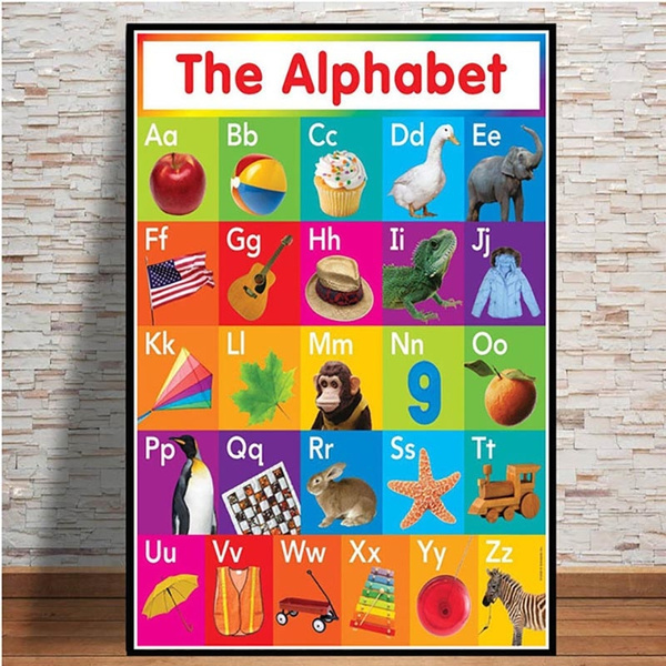 Home Decor Modular Picture Print Nordic Style ABC Alphabet Poster Chart ...