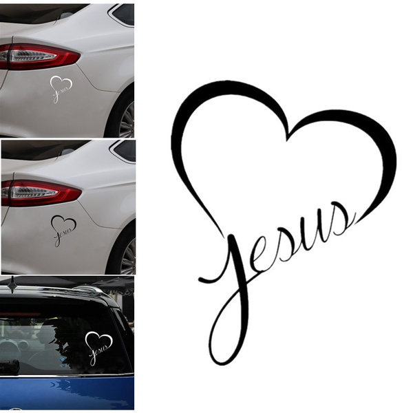 Reflective Waterproof Window Decor Car Body Jesue Heart Christ Jesus ...