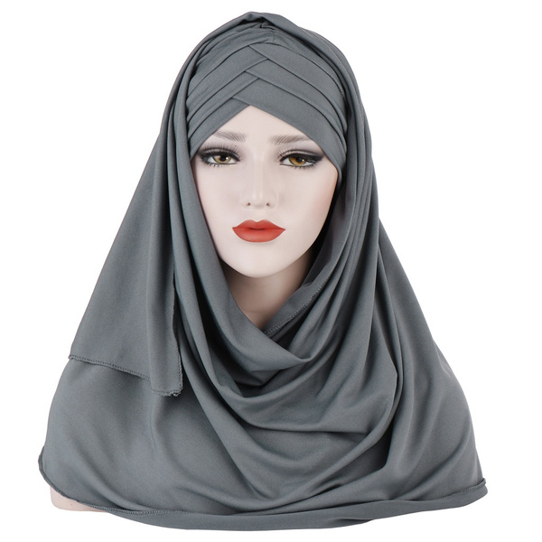 Soft Muslim Full Cover Inner Women Hijab Bone Bonnet Cap Islamic ...