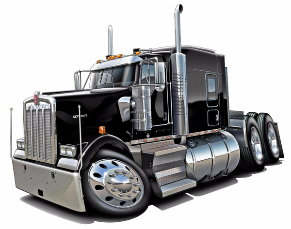 Kenworth W900 Diesel Semi Trucks Big Riggs Wall Decal Sticker Graphic ...