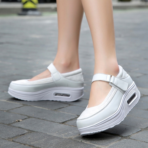 Ladies Casual Shoes Nurse Shoes Air Cushion Shoes Vibration Shoes Thick ...