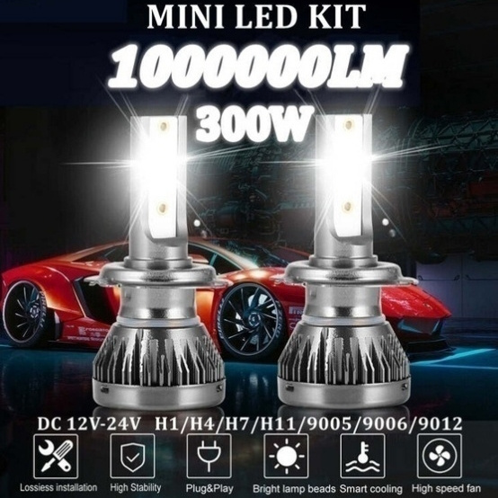 Super Bright Waterproof Led Headlights Conversion Kits Hi/Lo Beam Car Headlight Bulbs H7 H4 H11 ...