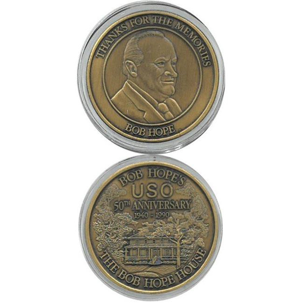 CTBL-024886 Bob Hope USO 50th Anniversary Bronze Medal Commemorative ...