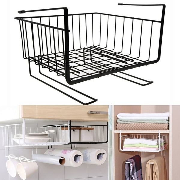 Under Shelf Finishing Desk Rack Partition Cabinet Hanging Basket Desk ...