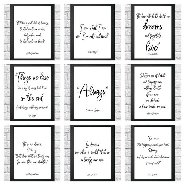 12 Panels Typography Inspirational Print Poster HD Print Canvas Kids ...