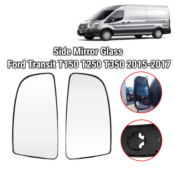 Left / Right Auto Side Mirror Glass with Backing Plate for Ford Transit ...