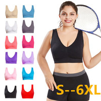 12 Colors Large Size S--6XL Seamless Adjustment Underwear Brassiere Tops | Wish