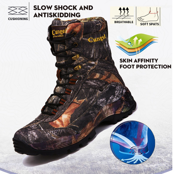 Men's outdoor camouflage hiking boots, military boots, fishing boots ...