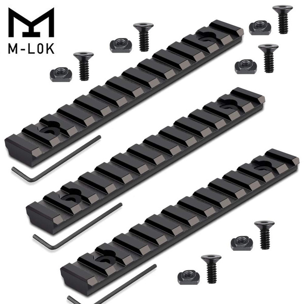 3 Pcs Hunting Rifle Mounts Ar15 M-Lok Mlok Handguard Picatinny Rail 13 ...