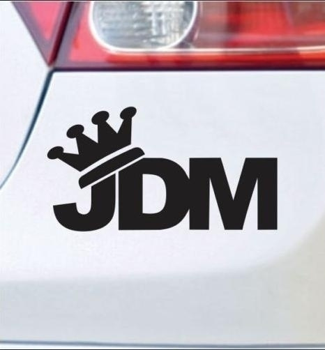 Hot Jdm King Crown Sticker Vinyl Decal Drift Turbo Lowered Dope Ill Fit ...
