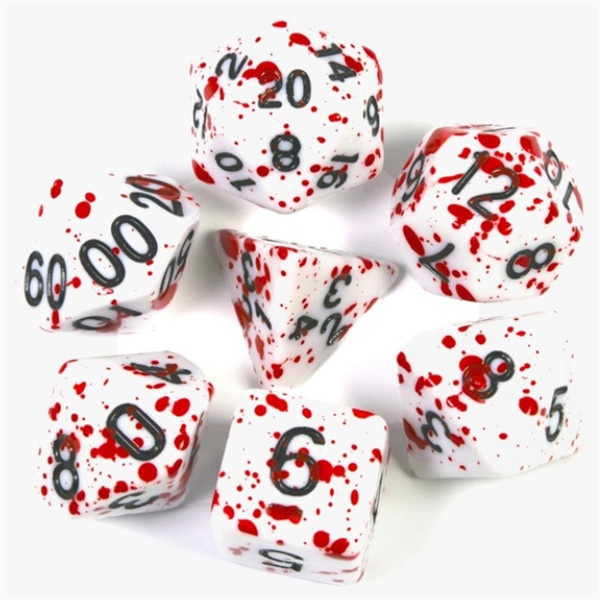 7Pcs/Set Bloody Dice Set Unique Halloween Gift Multi Sides Dice Pop for ...