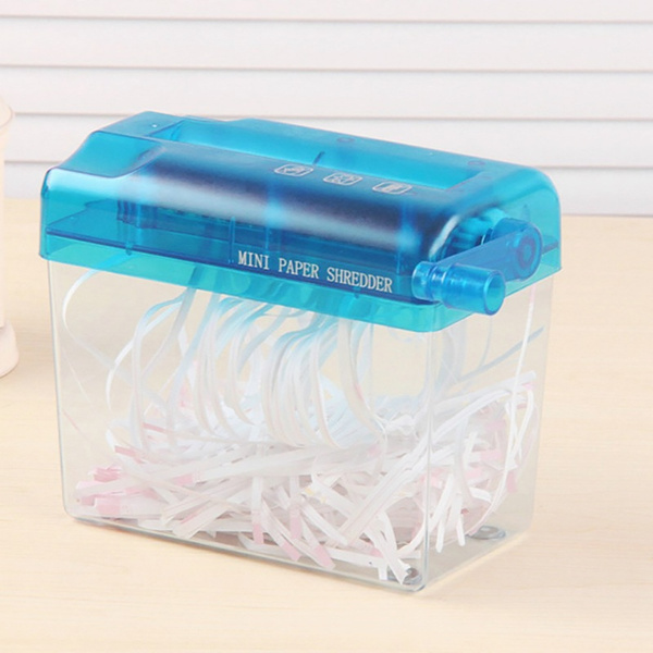 Mini Manual Paper Shredder Desktop Hand Shredder with Against-slip Pads ...