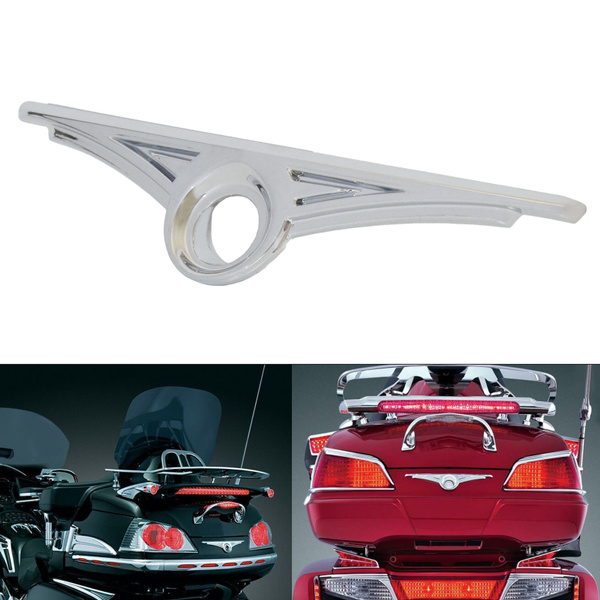 Motorcycle ABS Plastic Chrome Rear Trunk Key Lock Hole Trim Adhesive ...