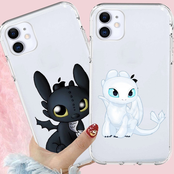 Cute Toothless Dragon Transparent Couple Phone Case For iPhone 11 11 ...