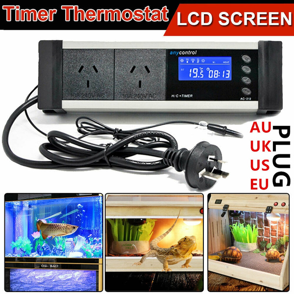 Pet Timing Socket 10A LCD Display Reptile Snake Aquarium Digital Day ...