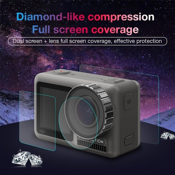 For DJI Osmo Action Screen Protector Tempered Film Sports Camera ...