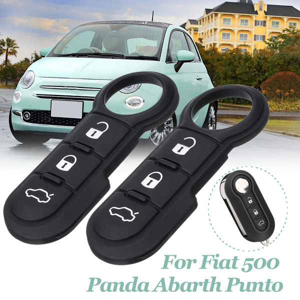 3 Button Fob Key Remote Rubber Pad For Fiat 500 Panda Abarth Punto ...