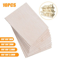 10pcs 1mm/1.5mm/2mm/2.5mm New Wooden Plate Model Balsa Wood DIY House ...