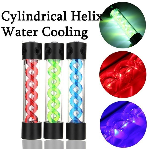 New G1/4 LED Aluminum Cover T-Virus Rotating Water Tank Computer CPU PC ...