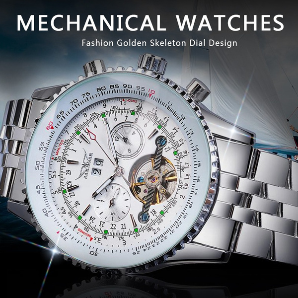 Klassische Tourbillon Herren Mechanische Uhr Automatische Kalender ...