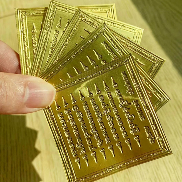 Thailand Buddha Card Eight Scripture Runes Good Luck Charms and ...