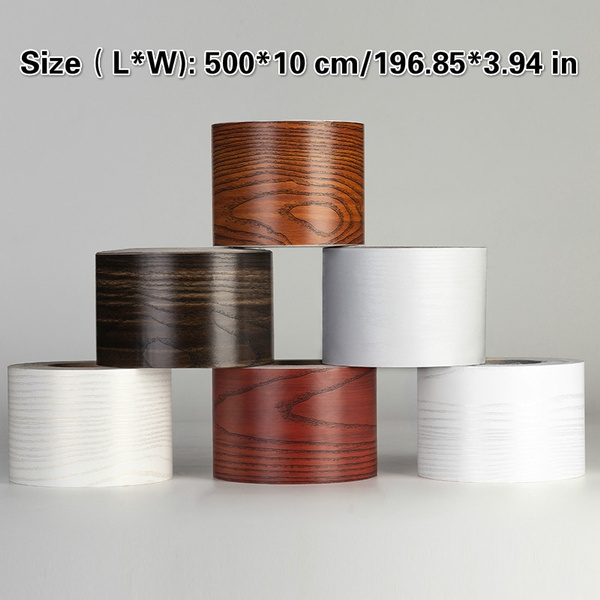 5M Wall Skirting Border Stickers Self Adhesive 3D Wood Grain Baseboard ...