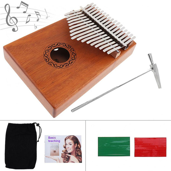 17 Keys Kalimba Thumb Piano Mahogany Body Musical Instrument Finger ...