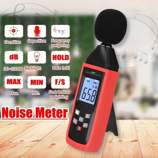 30-130dB Portable LCD Digital Decibel Noise Meter Level Recorder Audio ...