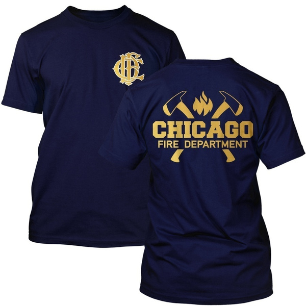 Chicago Fire Dept Men's T-Shirt Print 100% Cotton Tops Clothing | Wish