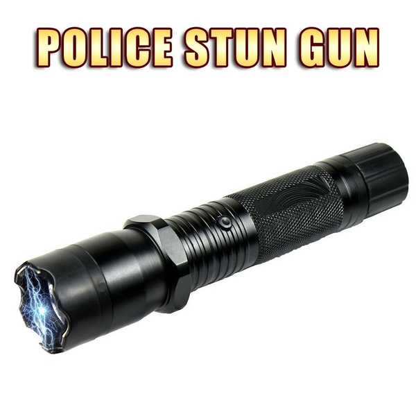 3 In 1 Self-defense Electric Shock Portable LED Flashlight Laser Tazer ...